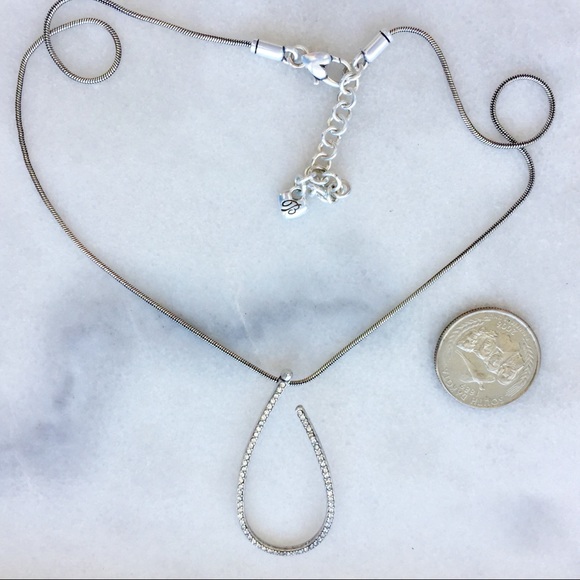 Brighton | Jewelry | Brighton Pave Hoop Pendant Necklace | Poshmark